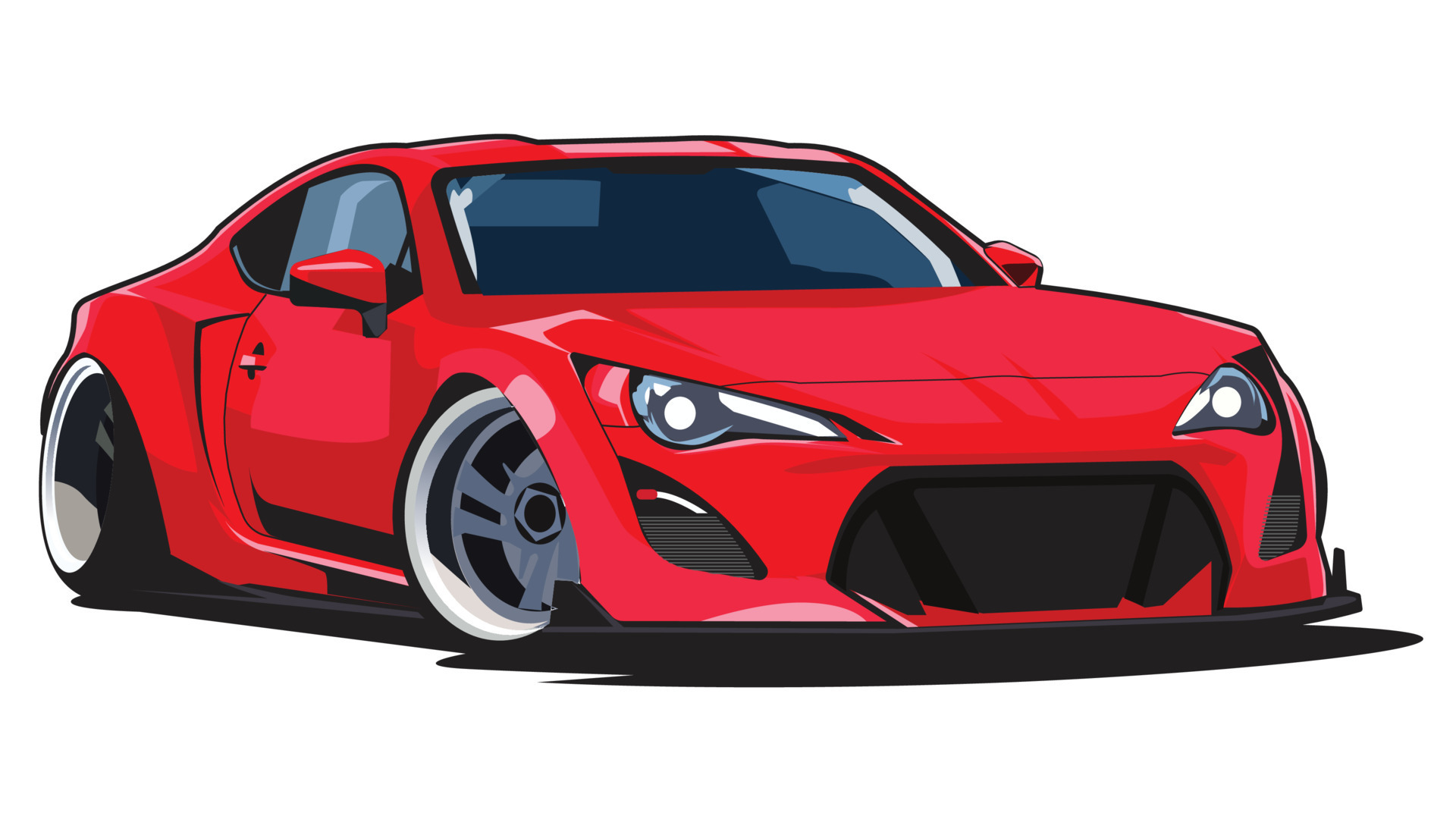 toyota GT86 car illustration vector design 14721562 Vector Art at Vecteezy
