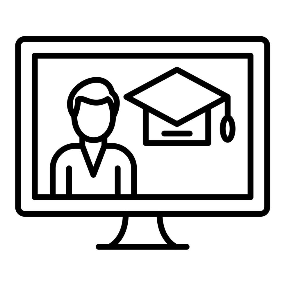 Distance Learning Line Icon 14722013 Vector Art at Vecteezy