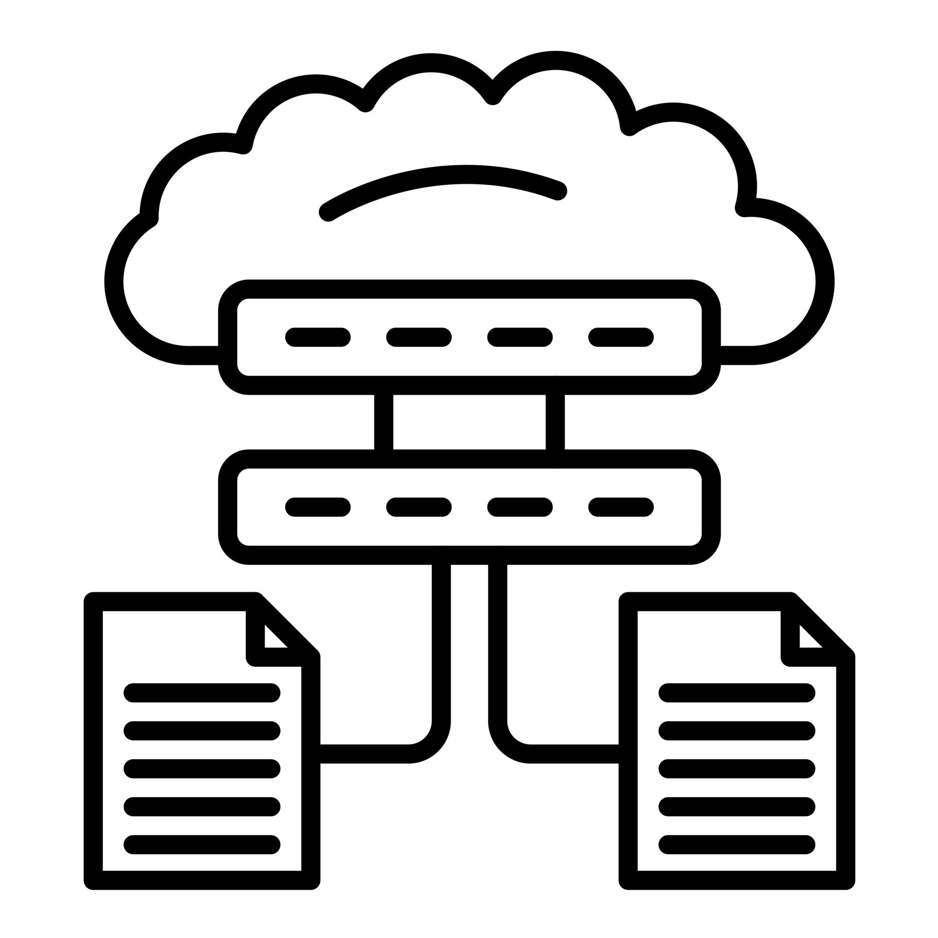 Cloud Storage Line Icon 14722204 Vector Art At Vecteezy