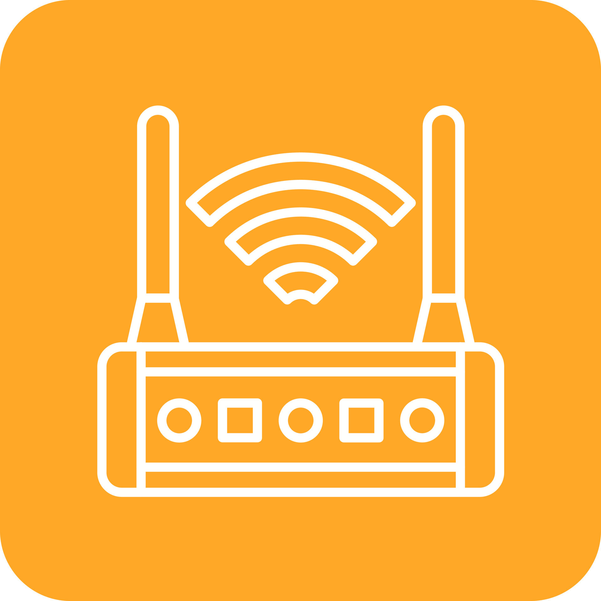 Wifi Router Line Round Corner Background Icons 14722318 Vector Art At