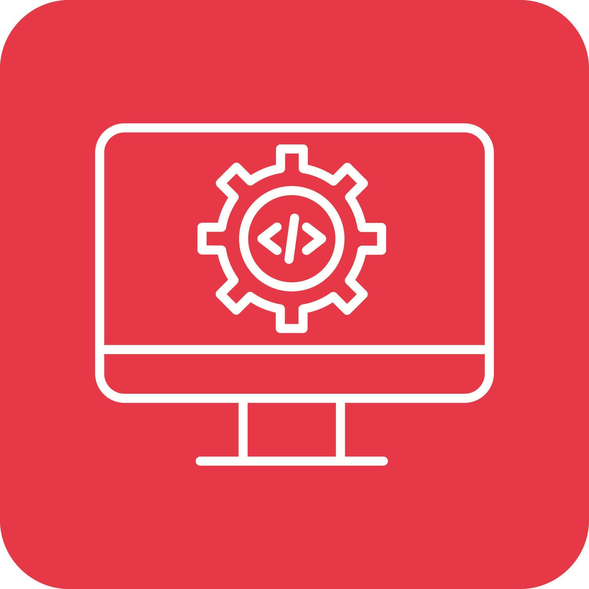 Code Settings Line Round Corner Background Icons 14722661 Vector Art at ...