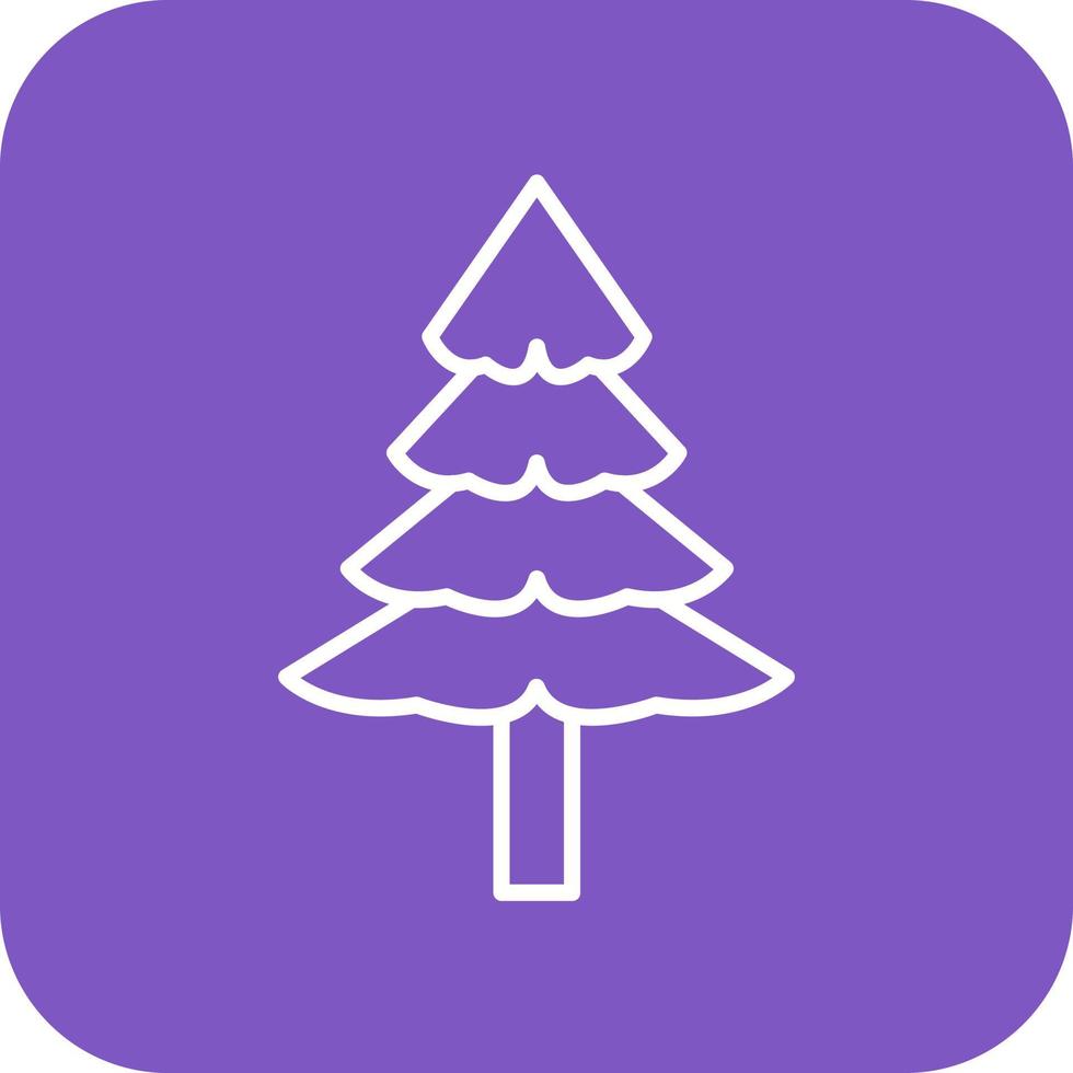 Pine Tree Line Round Corner Background Icons 14722721 Vector Art at ...