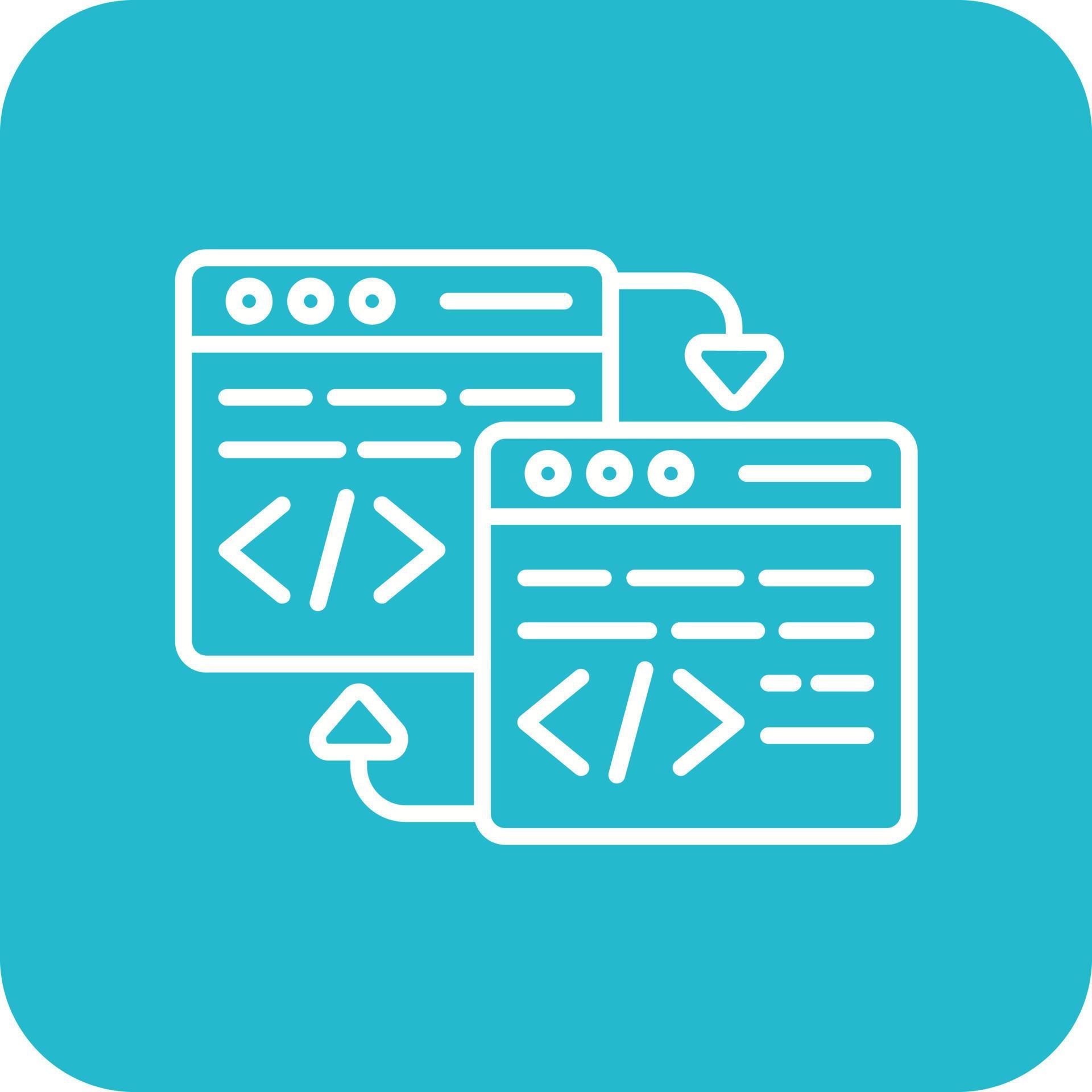 Code Refactoring Line Round Corner Background Icons 14723209 Vector Art At Vecteezy