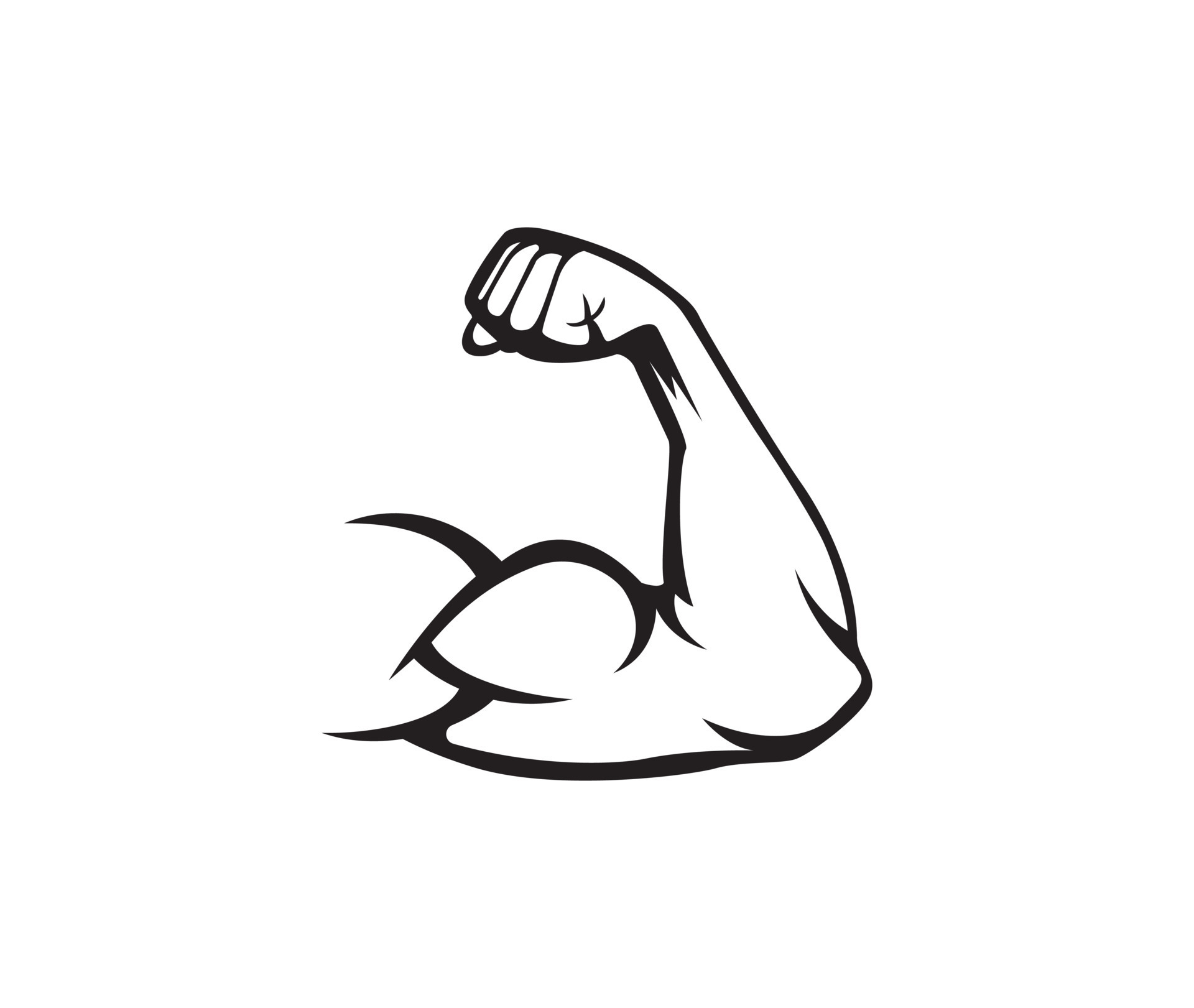 Bicep muscular arm logo illustration 14723662 Vector Art at Vecteezy