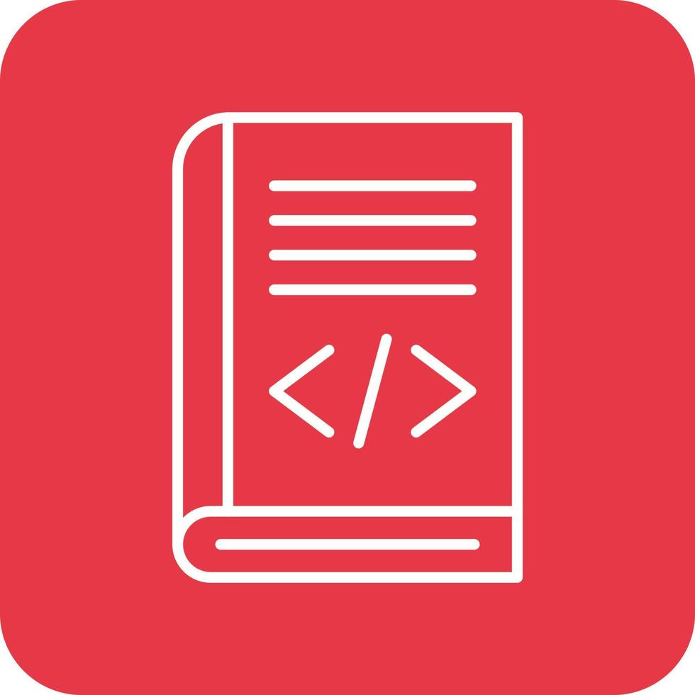 Coding Book Line Round Corner Background Icons 14724625 Vector Art at ...