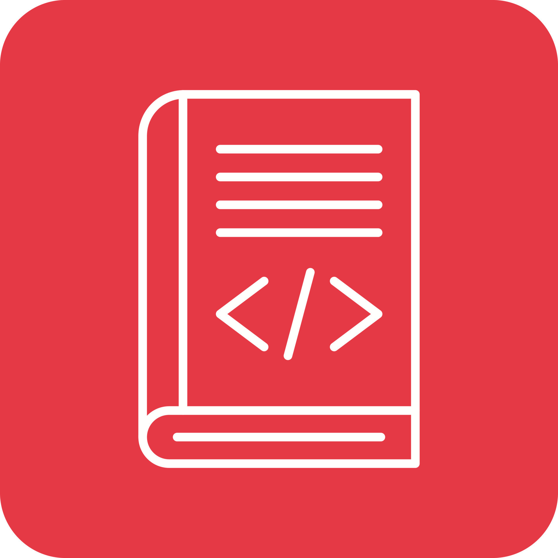 Coding Book Line Round Corner Background Icons 14724625 Vector Art At