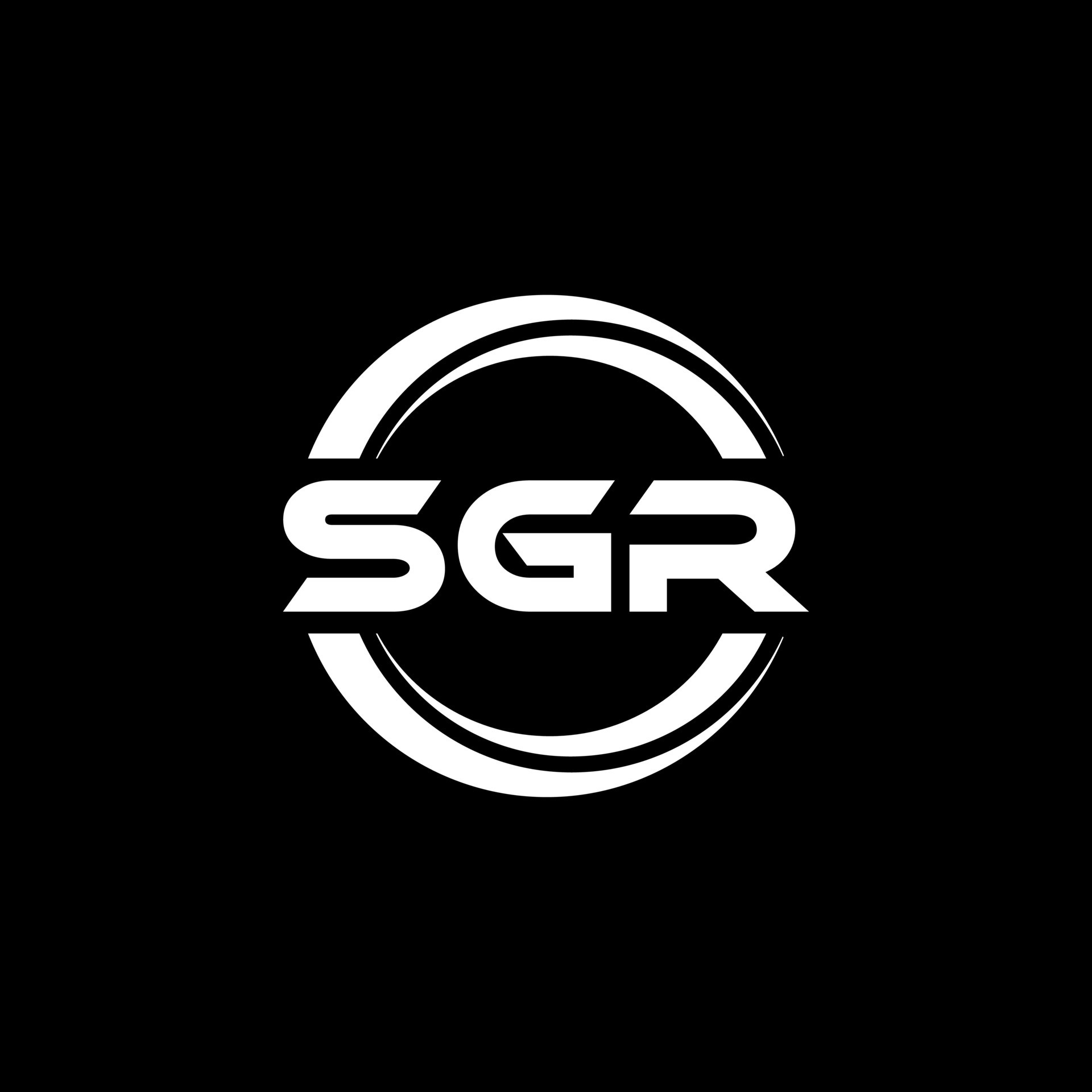 SGR letter logo design in illustration. Vector logo, calligraphy ...