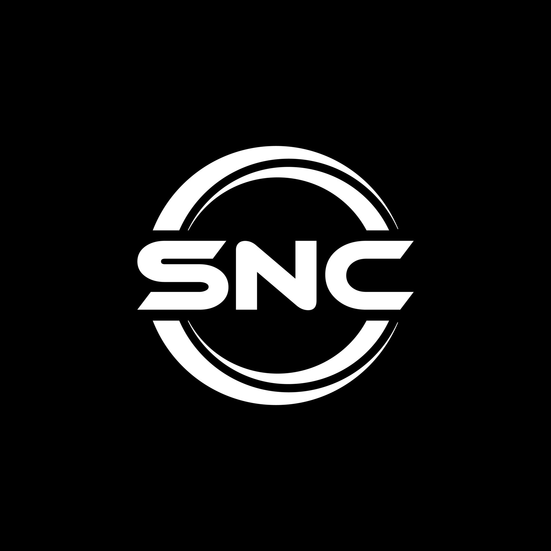 diseño del logotipo de la letra snc en la ilustración. logotipo vectorial, diseños de caligrafía ...