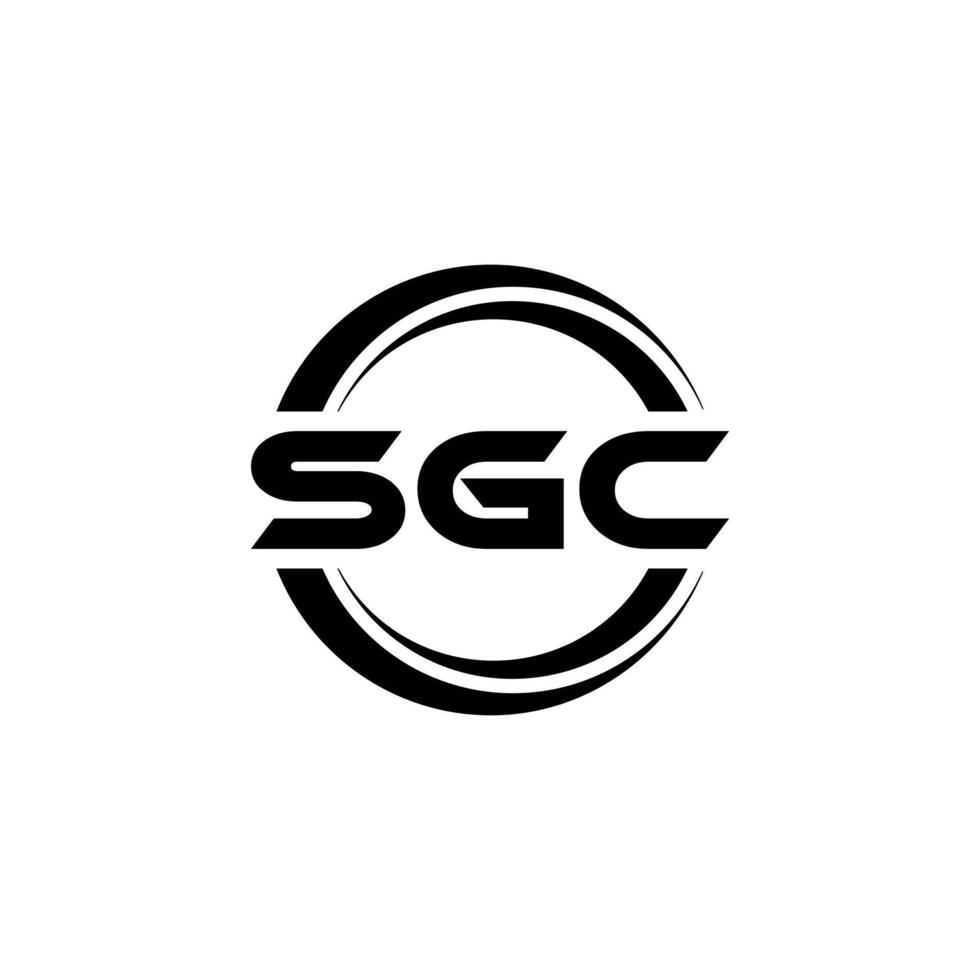 diseño del logotipo de la letra sgc en la ilustración. logotipo vectorial, diseños de caligrafía ...