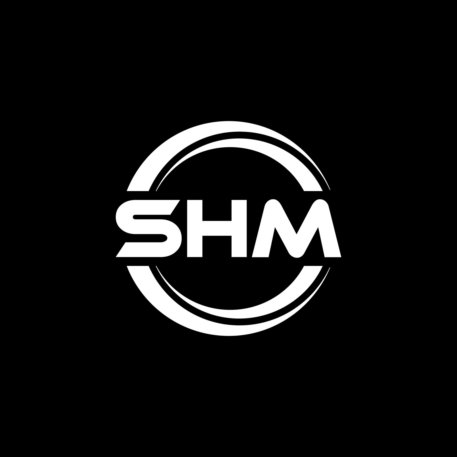 diseño del logotipo de la letra shm en la ilustración. logotipo vectorial, diseños de caligrafía ...