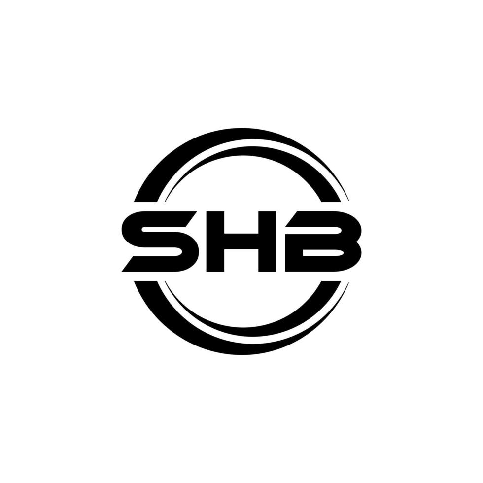 SHB letter logo design in illustration. Vector logo, calligraphy designs for logo, Poster ...