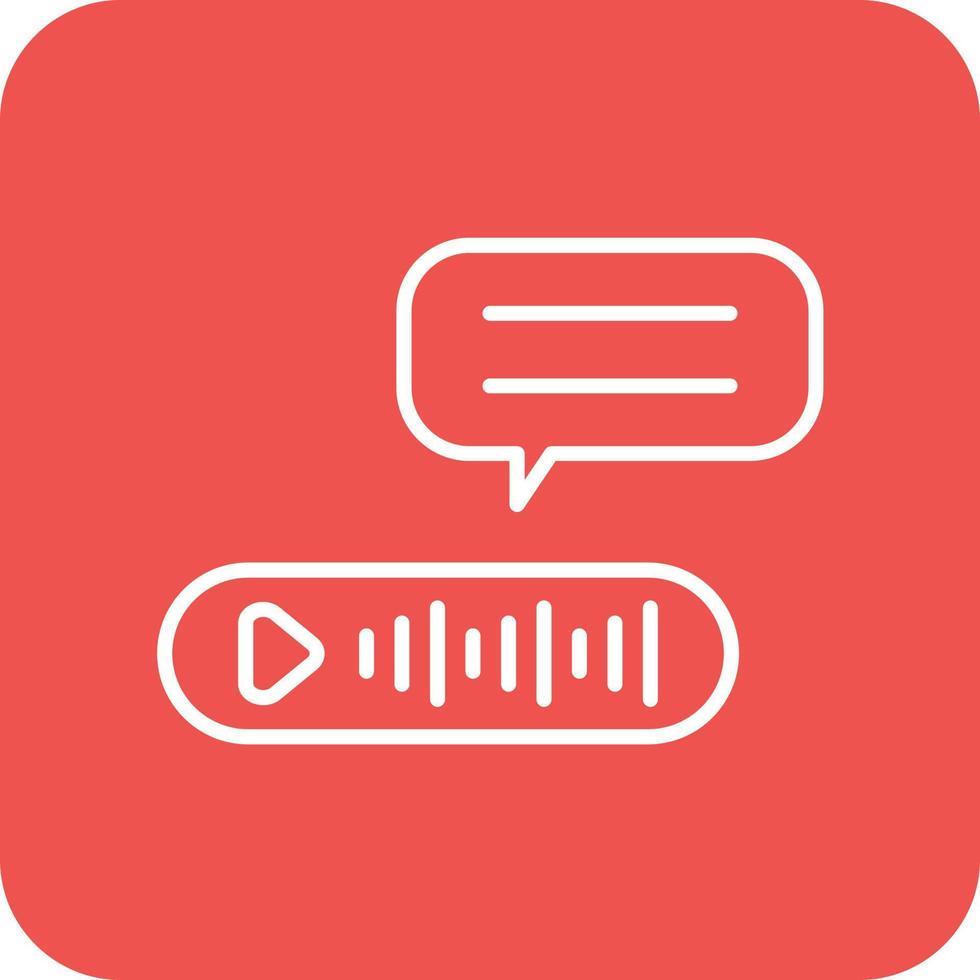 Voice Message Line Round Corner Background Icons 14727407 Vector Art at ...