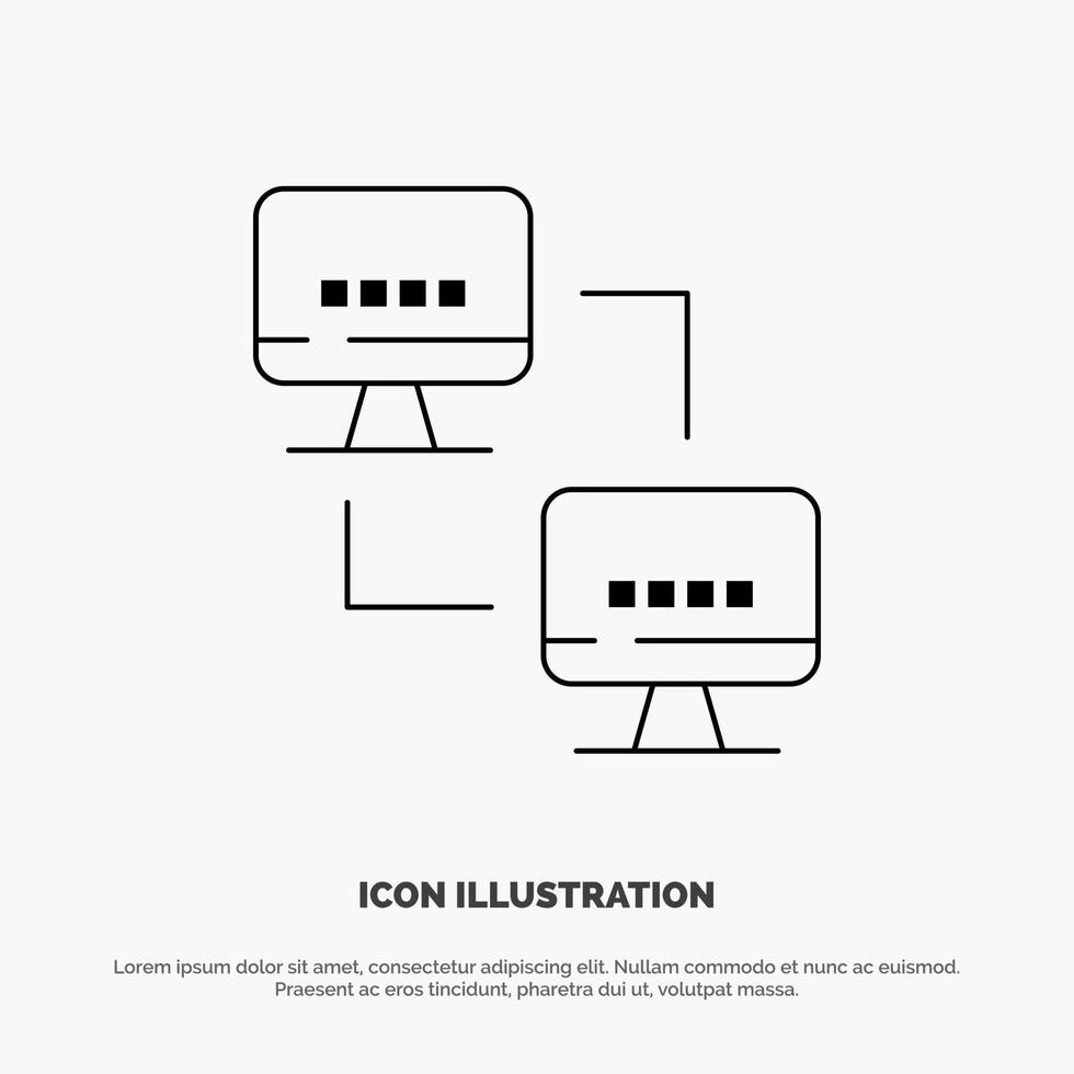 Computer Network Computing Computers Vector Line Icon 14727692 Vector Art at Vecteezy