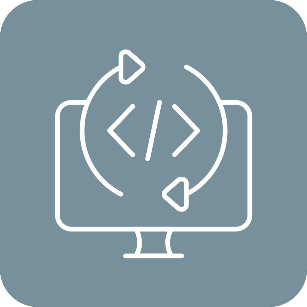 Programming Cycle Line Round Corner Background Icons 14727774 Vector