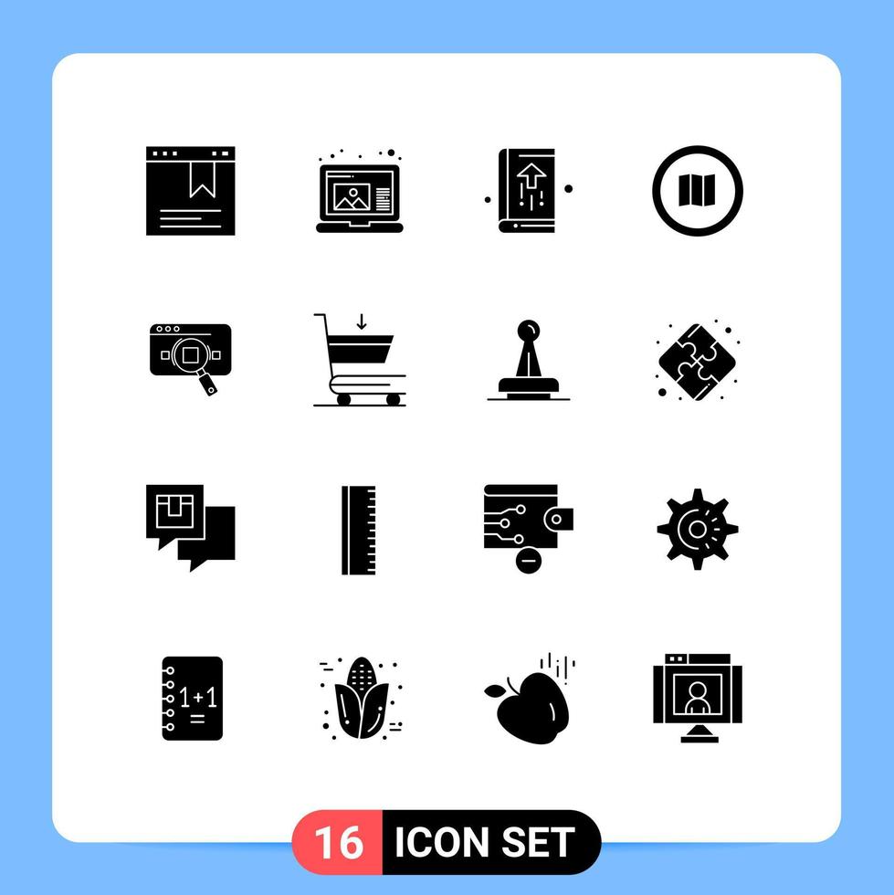 16 Solid Glyph concept for Websites Mobile and Apps analytic maps ... 16 Solid Glyph concept for Websites Mobile and Apps analytic maps ...