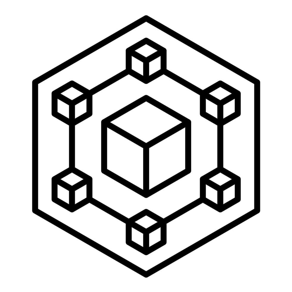 Blockchain Line Icon 14728253 Vector Art at Vecteezy