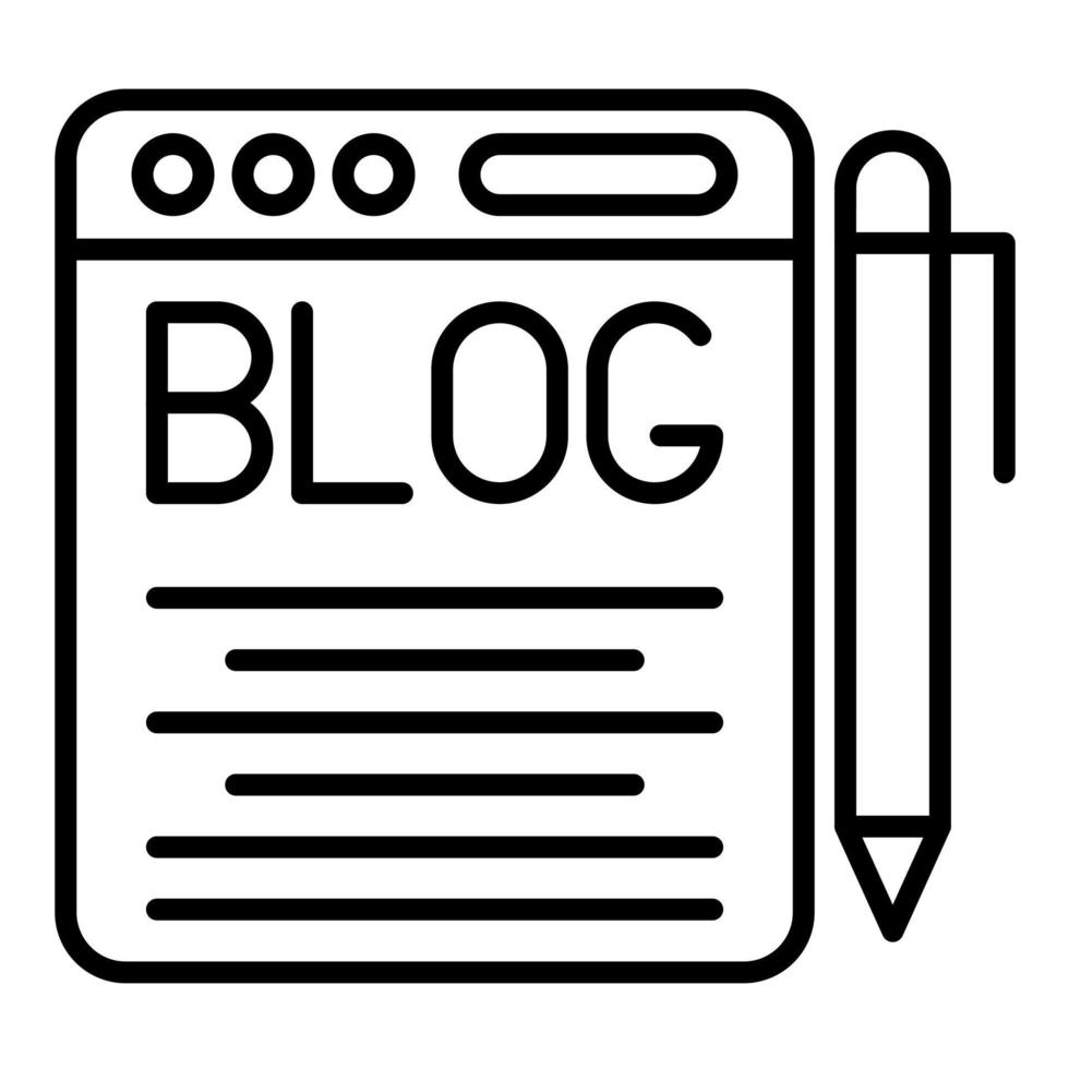 Blog Line Icon 14728447 Vector Art at Vecteezy Blog Line Icon 14728447 Vector Art at Vecteezy