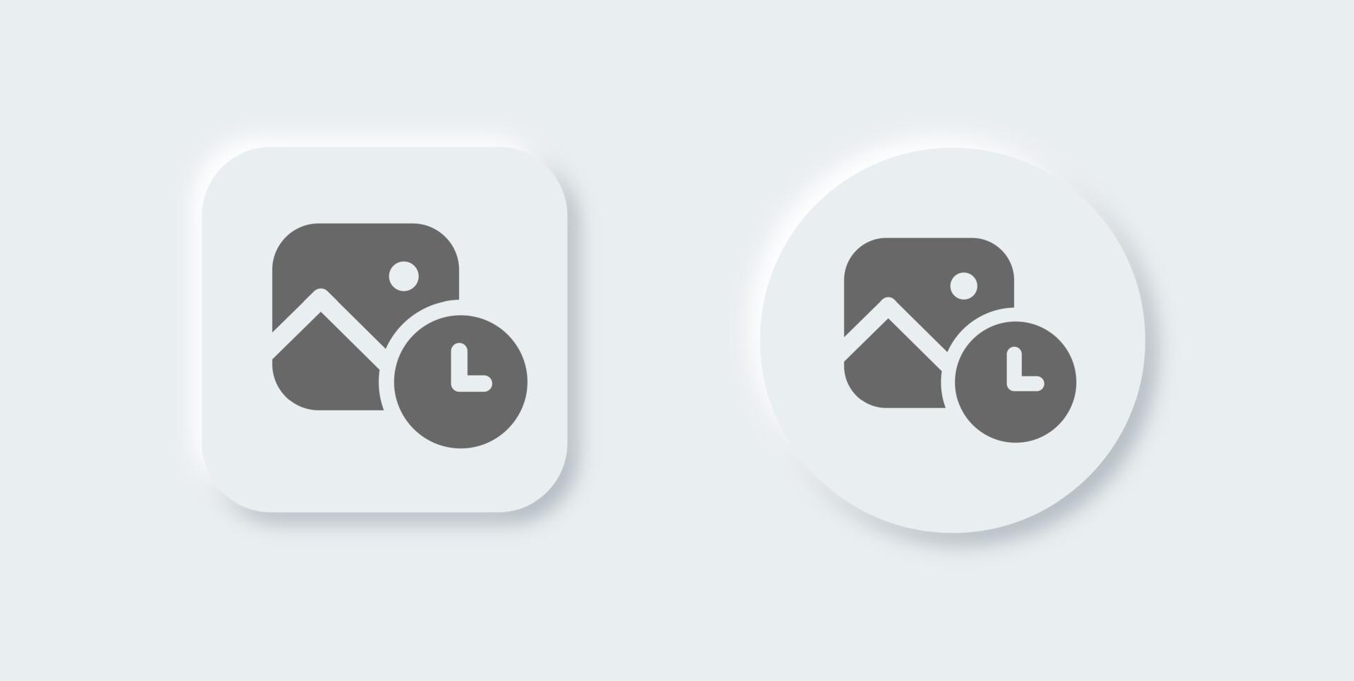Temporary Solid Icon In Neomorphic Design Style Limited Time Signs