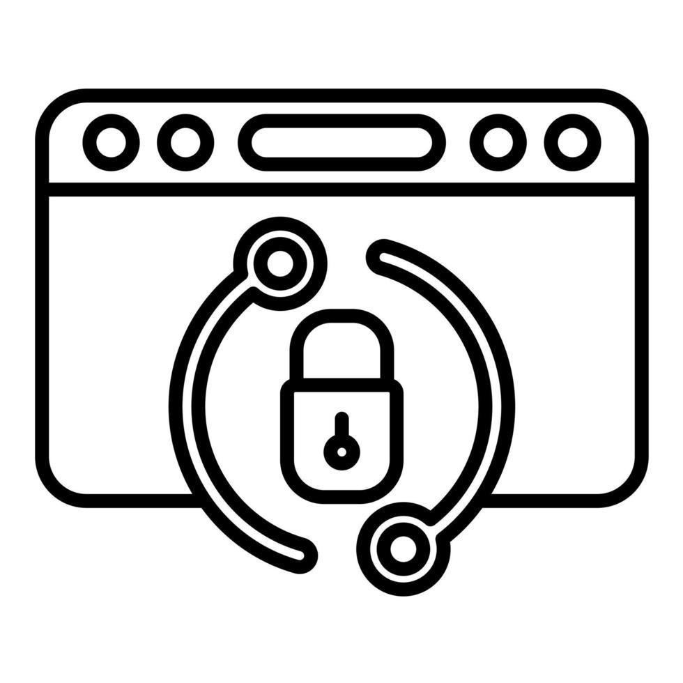 Web Security Line Icon 14728960 Vector Art At Vecteezy