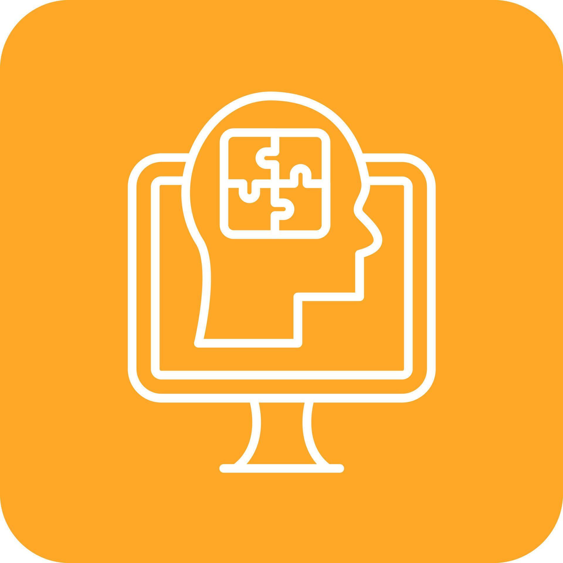 Problem Solving Line Round Corner Background Icons 14729141 Vector Art ...