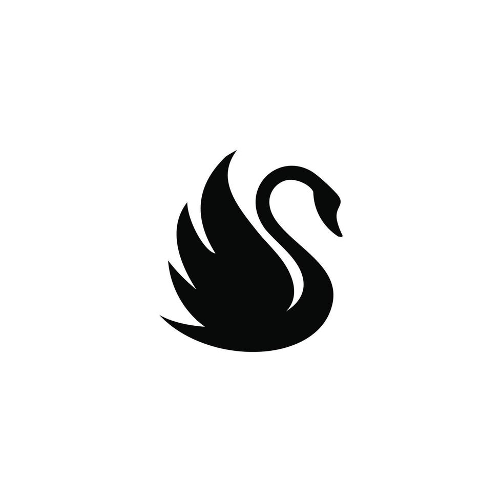 Swan simple flat icon vector 14730205 Vector Art at Vecteezy Swan simple flat icon vector 14730205 Vector Art at Vecteezy