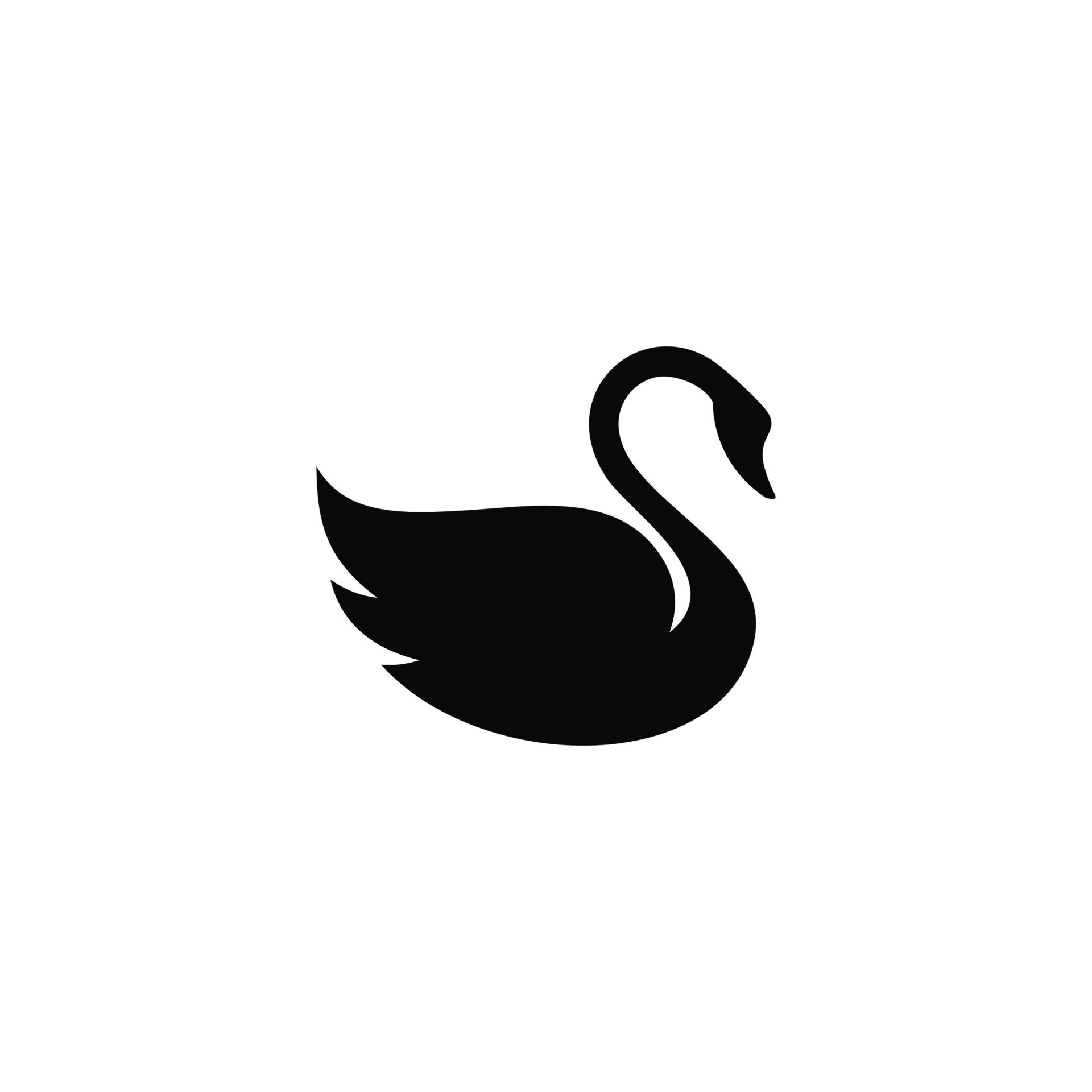 Swan simple flat icon vector 14730206 Vector Art at Vecteezy Swan simple flat icon vector 14730206 Vector Art at Vecteezy