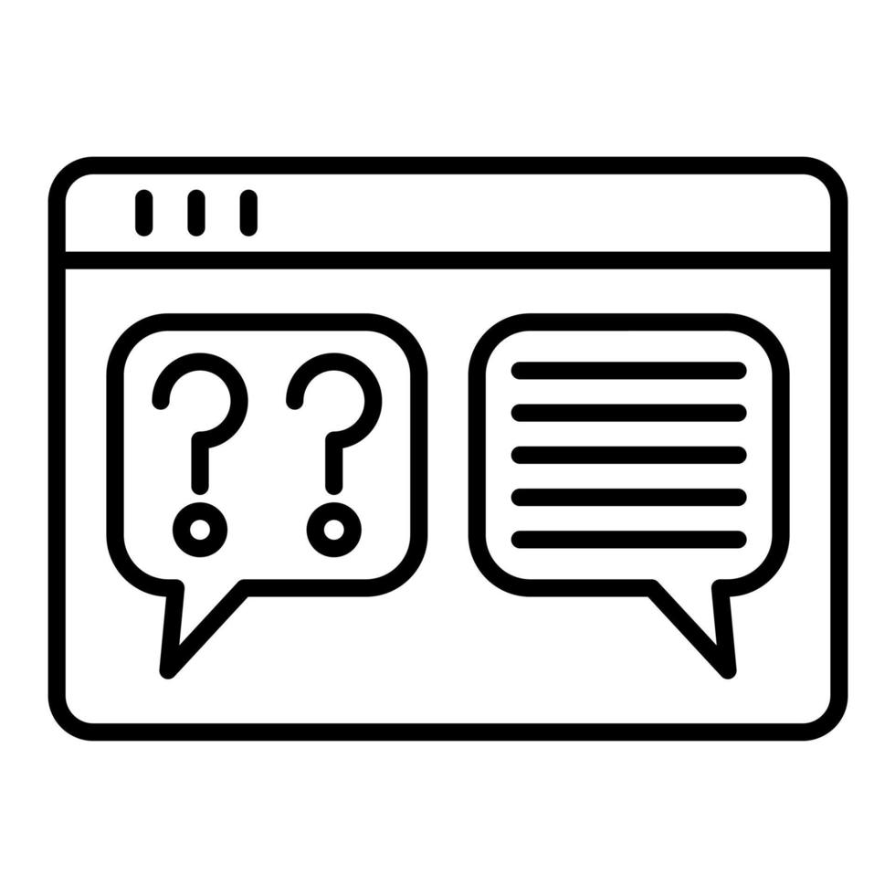 Questions And Answers Line Icon 14730646 Vector Art at Vecteezy