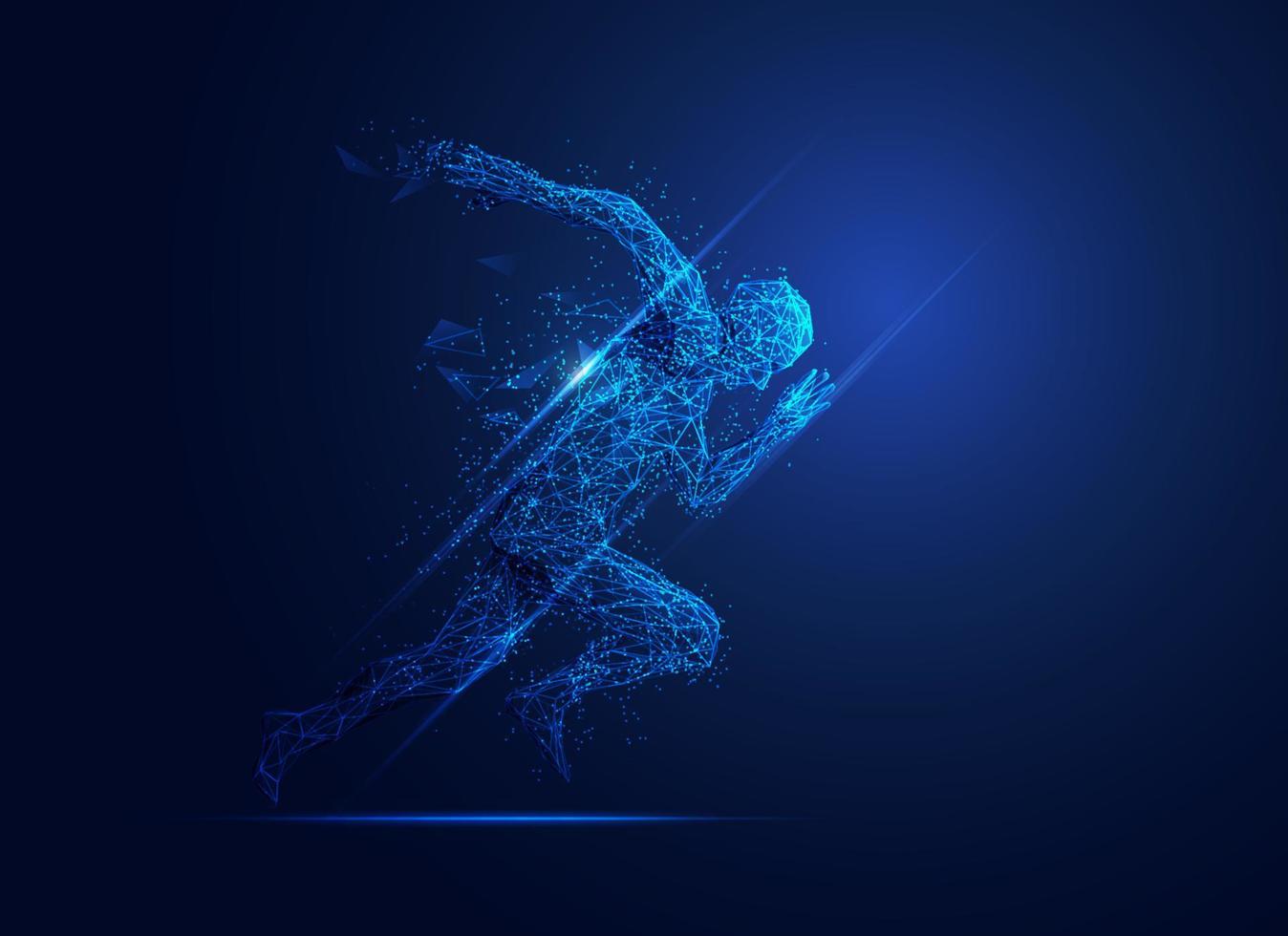 polygon running man 14731389 Vector Art at Vecteezy