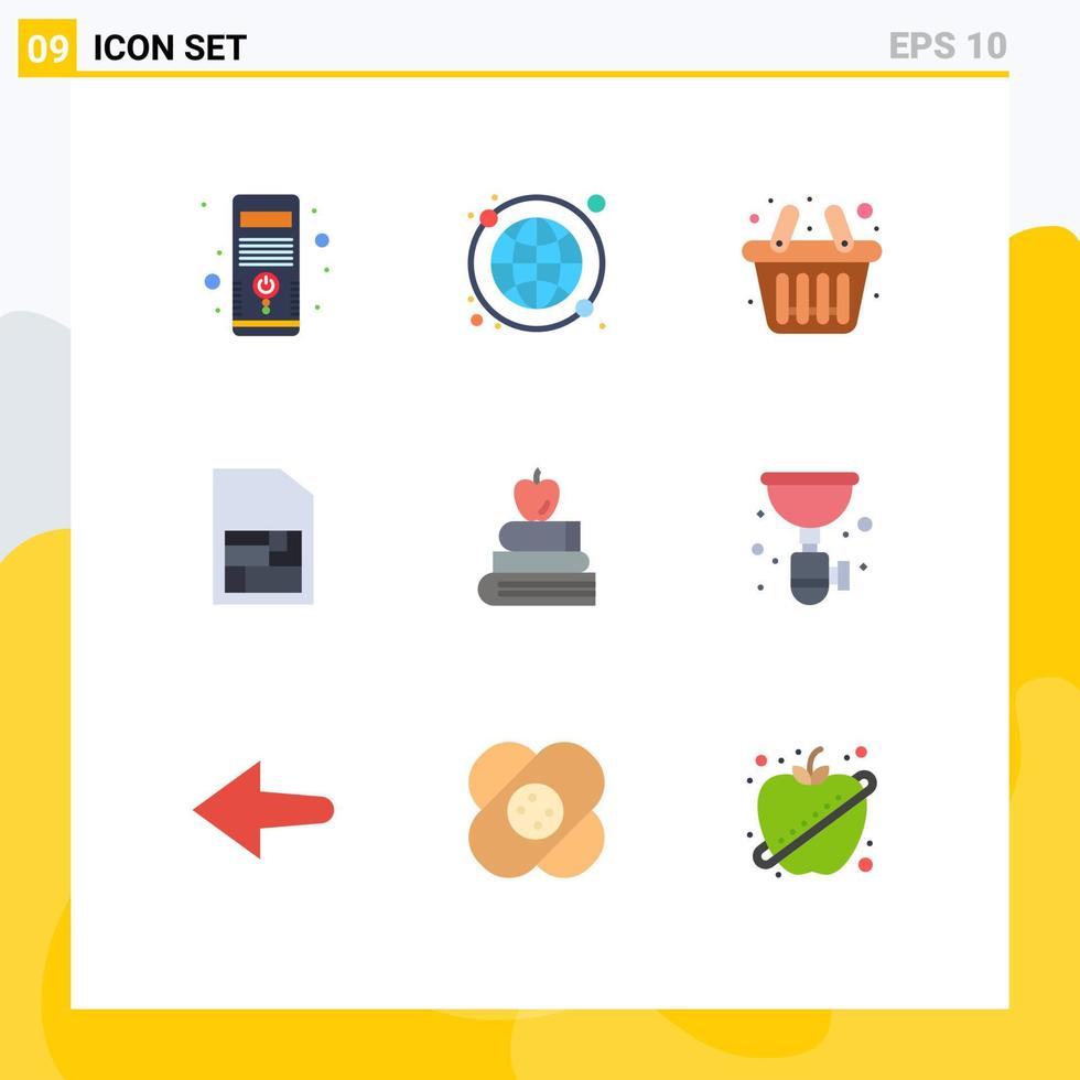 9 Universal Flat Colors Set For Web And Mobile Applications Science