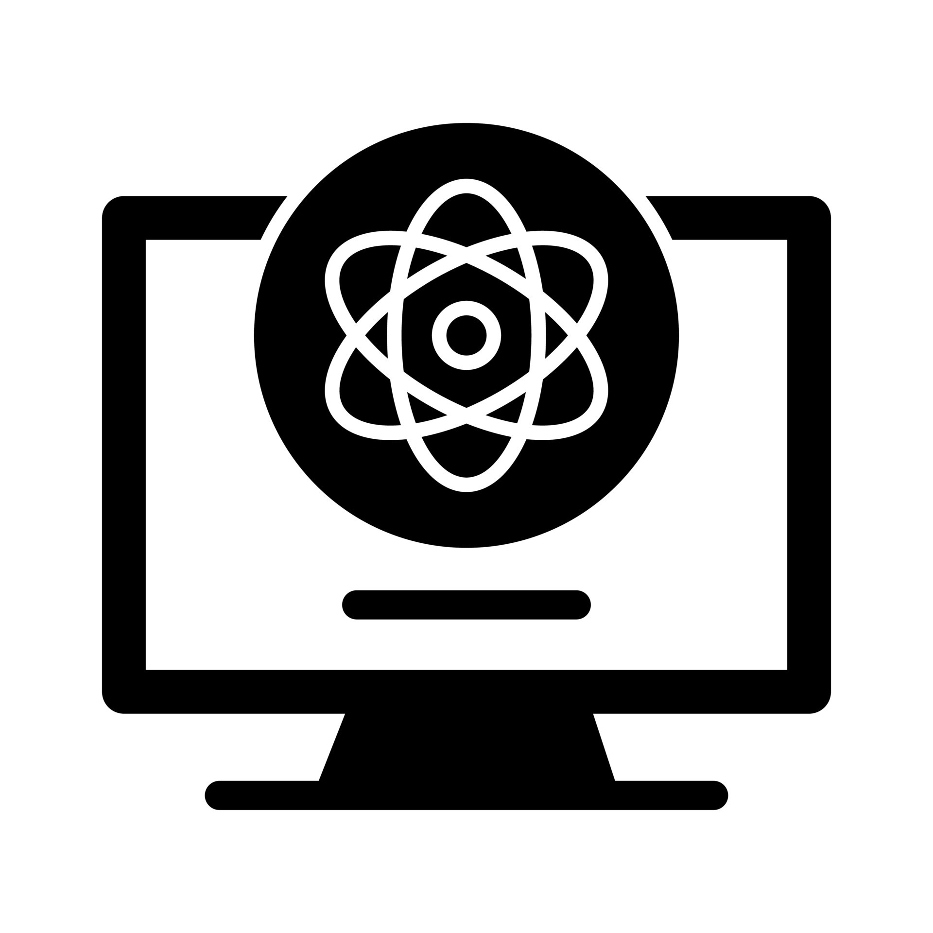 Atom Vector Icon 14735109 Vector Art At Vecteezy