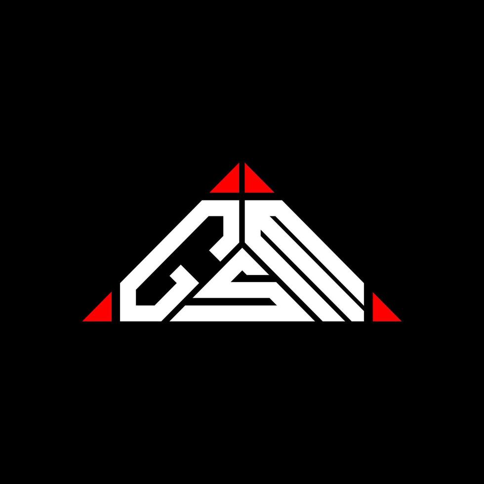 Diseño Creativo Del Logotipo De La Letra Gsm Con Gráfico Vectorial Logotipo Gsm Simple Y