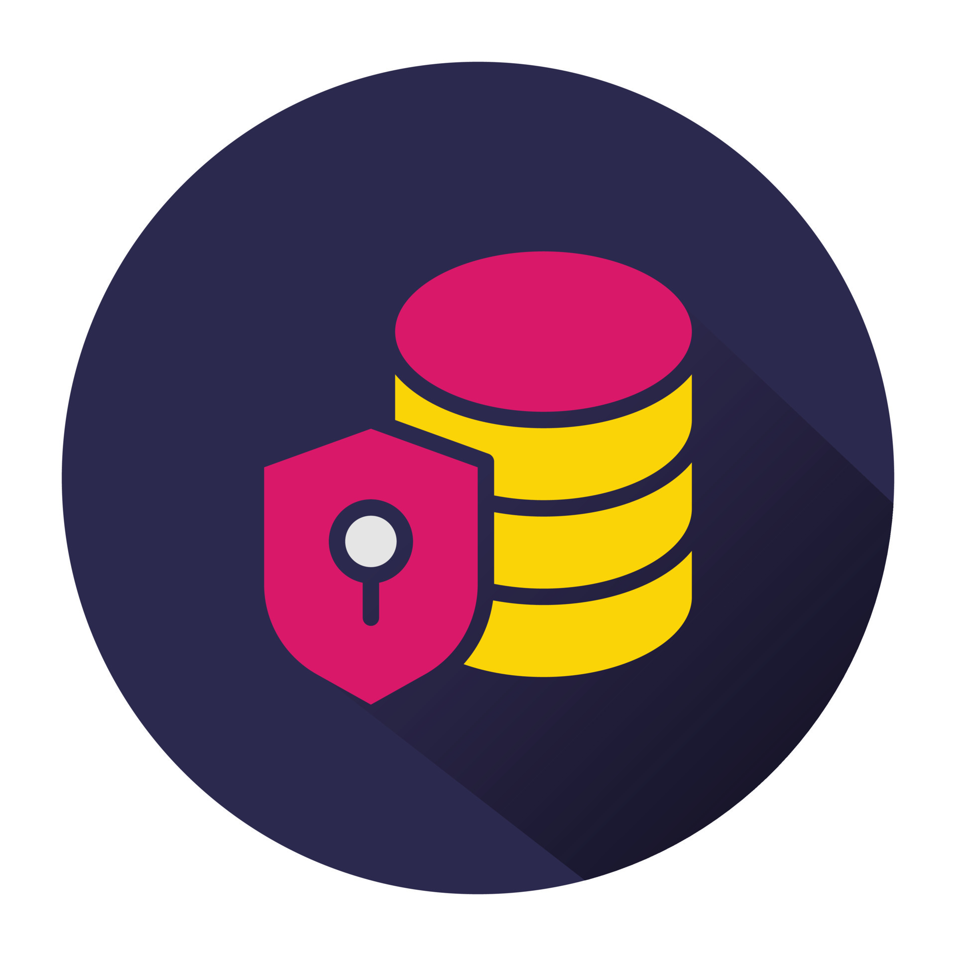 Database Protection Icon Isolated Background With Long Shadow 14737774 Vector Art At Vecteezy