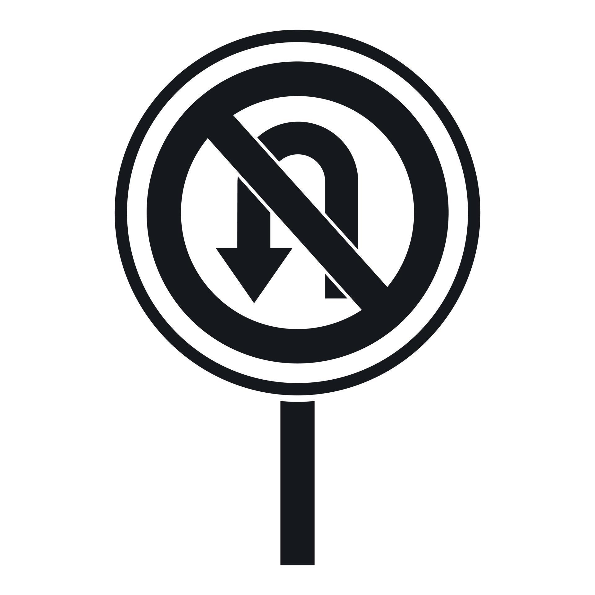 No U Turn Road Sign Icon Simple Style 14738969 Vector Art At Vecteezy