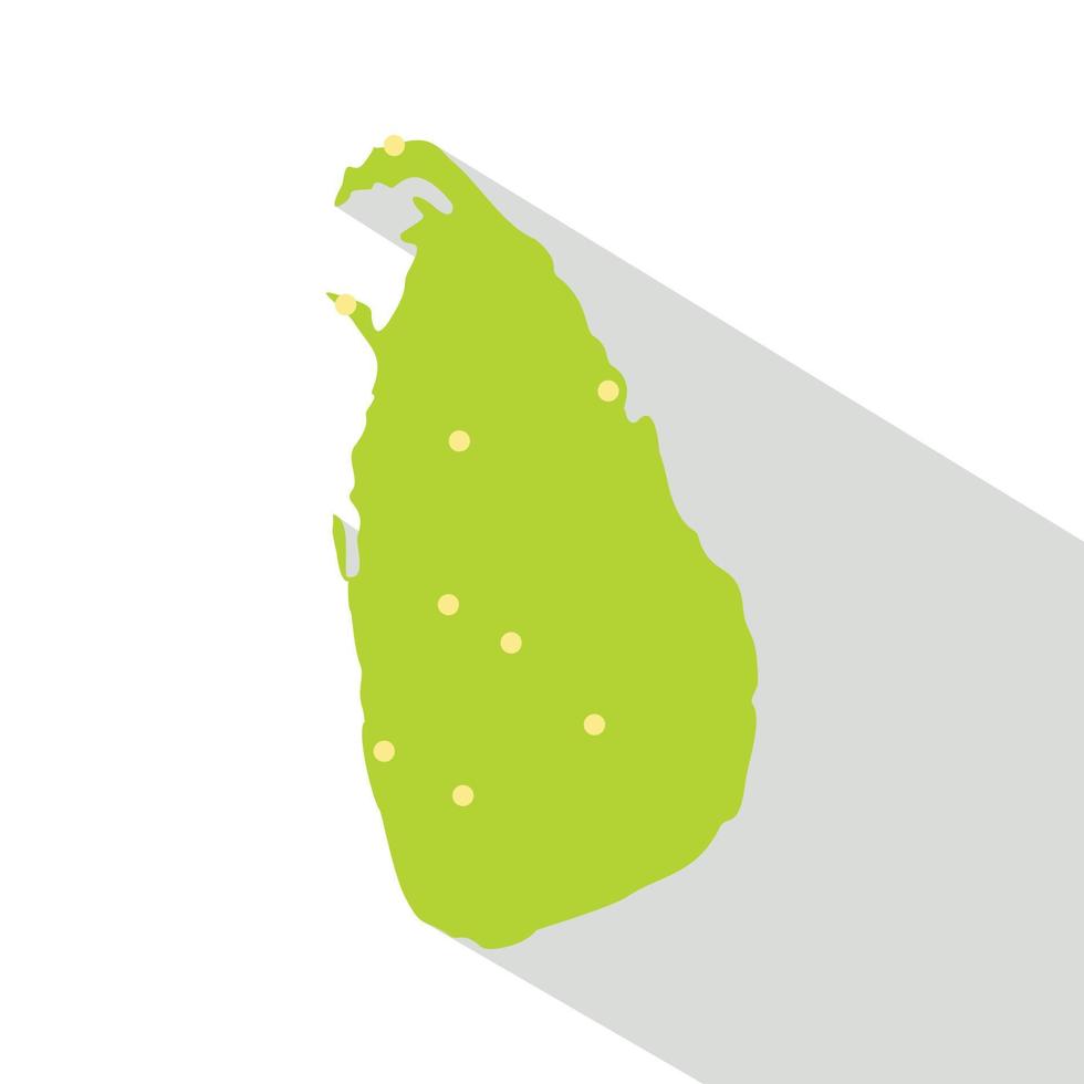 Sri Lanka green map icon, flat style 14738996 Vector Art at Vecteezy