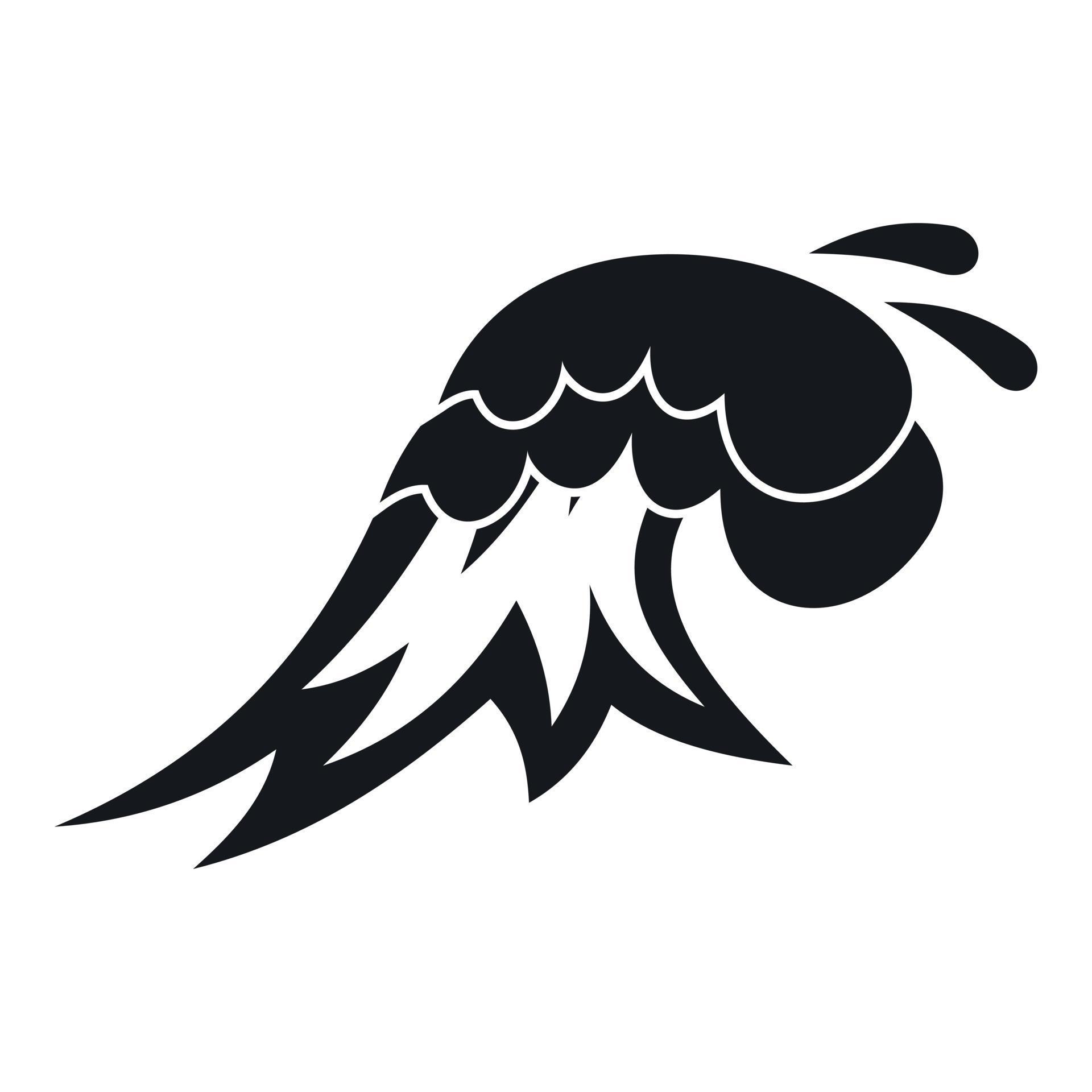 Surf wave icon, simple style 14740109 Vector Art at Vecteezy