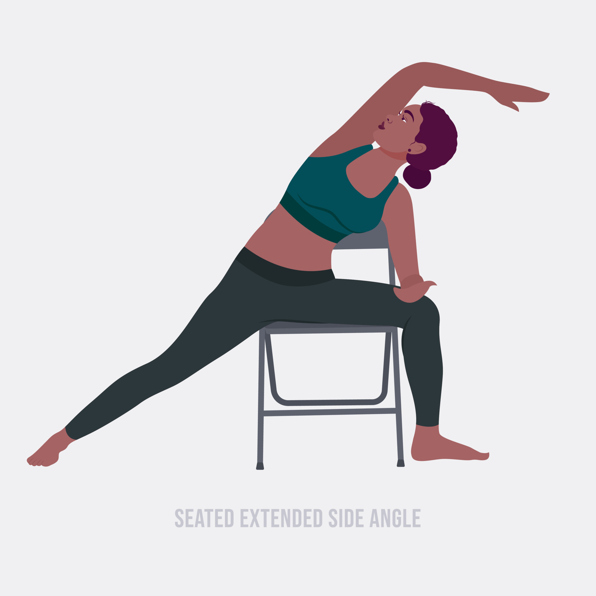 Seated Extended Side Angle exercise.woman doing fitness and yoga ...