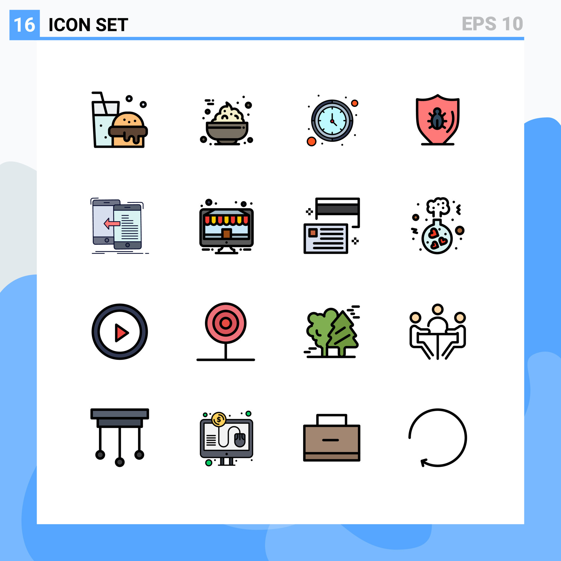 Stock Vector Icon Pack of 16 Line Signs and Symbols for mobile data ...