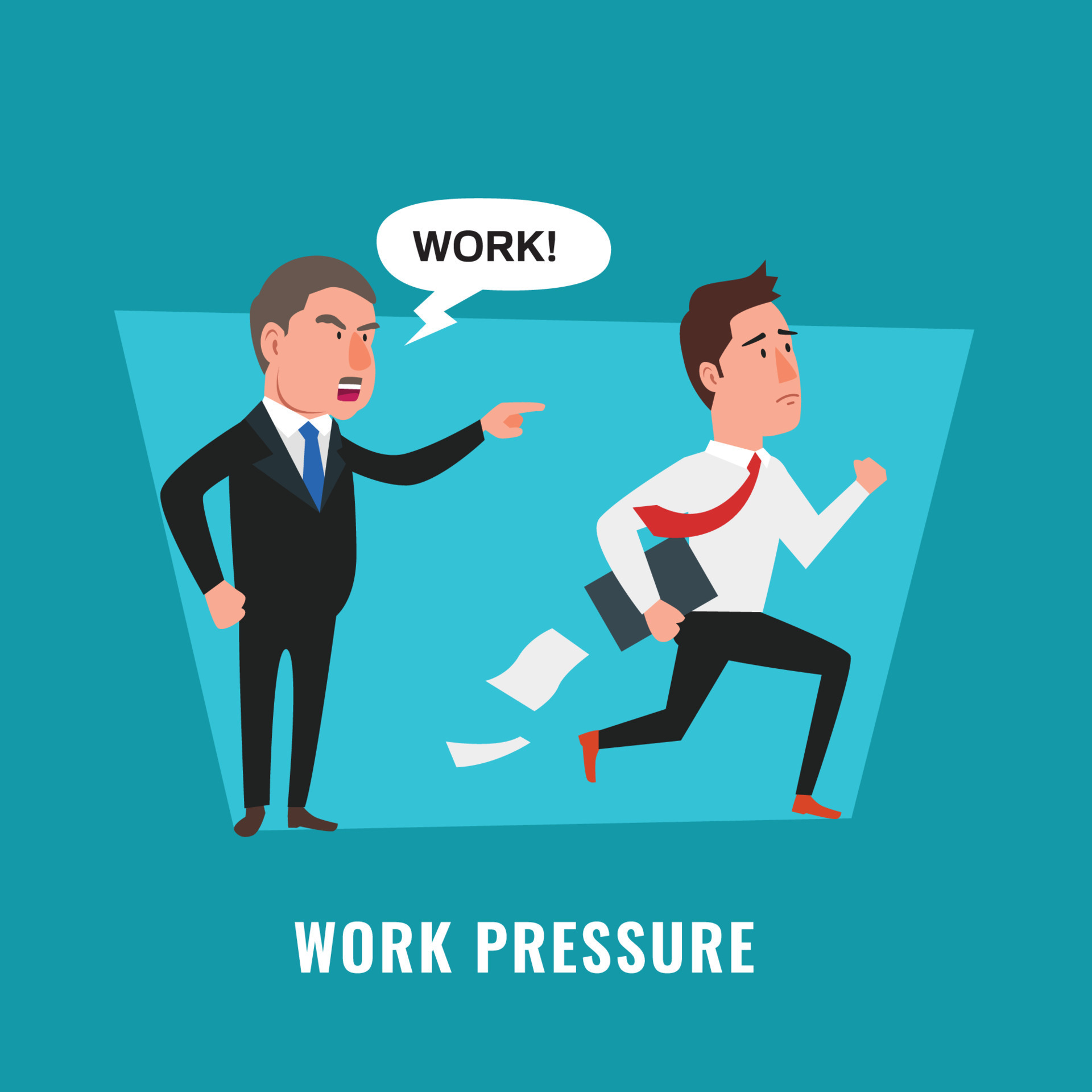 Work pressure illustration 14744817 Vector Art at Vecteezy