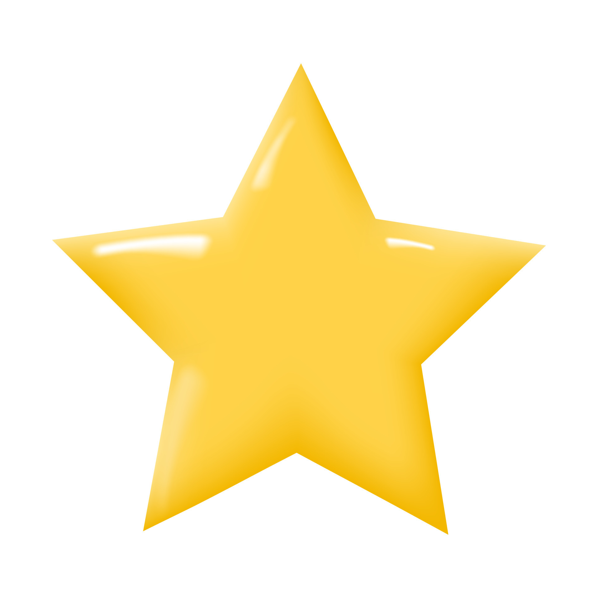 Linda estrella amarilla aislada sobre fondo blanco. estrella dorada de dibujos animados ...