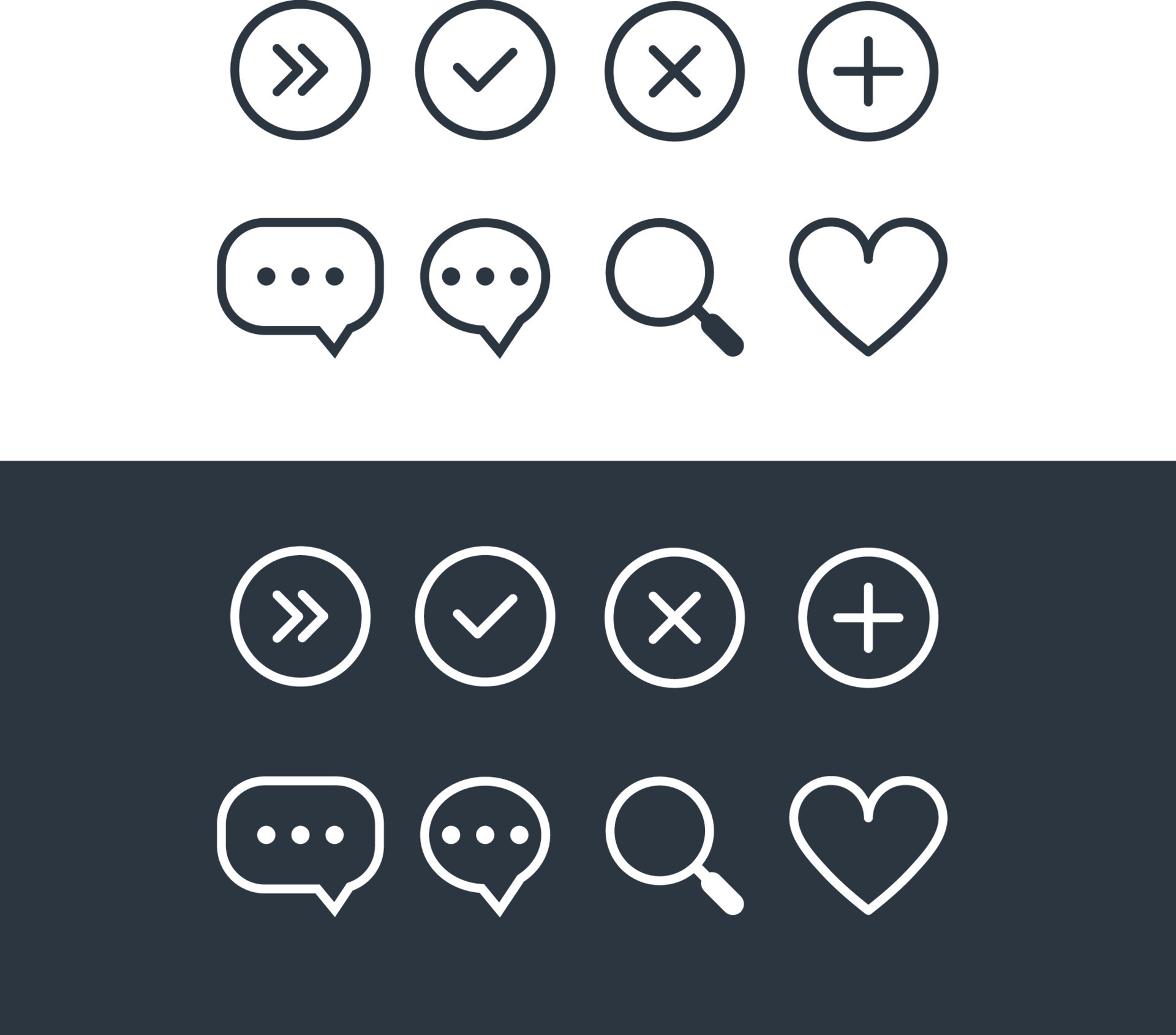 Set of simple icons 14745857 Vector Art at Vecteezy