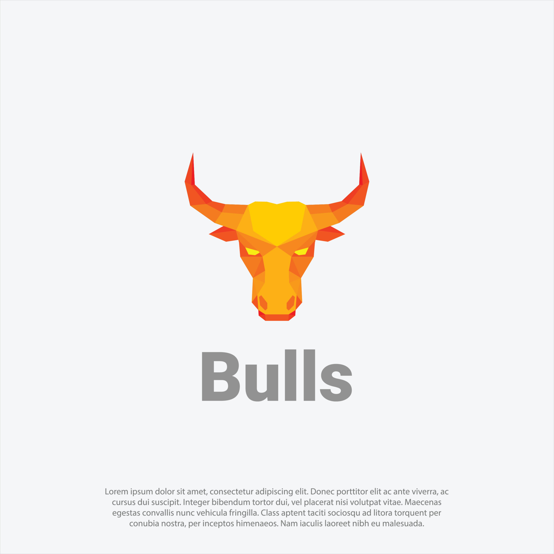 ilustración triangular poligonal vectorial de toros o cabeza de animal de vaca. diseño de ...