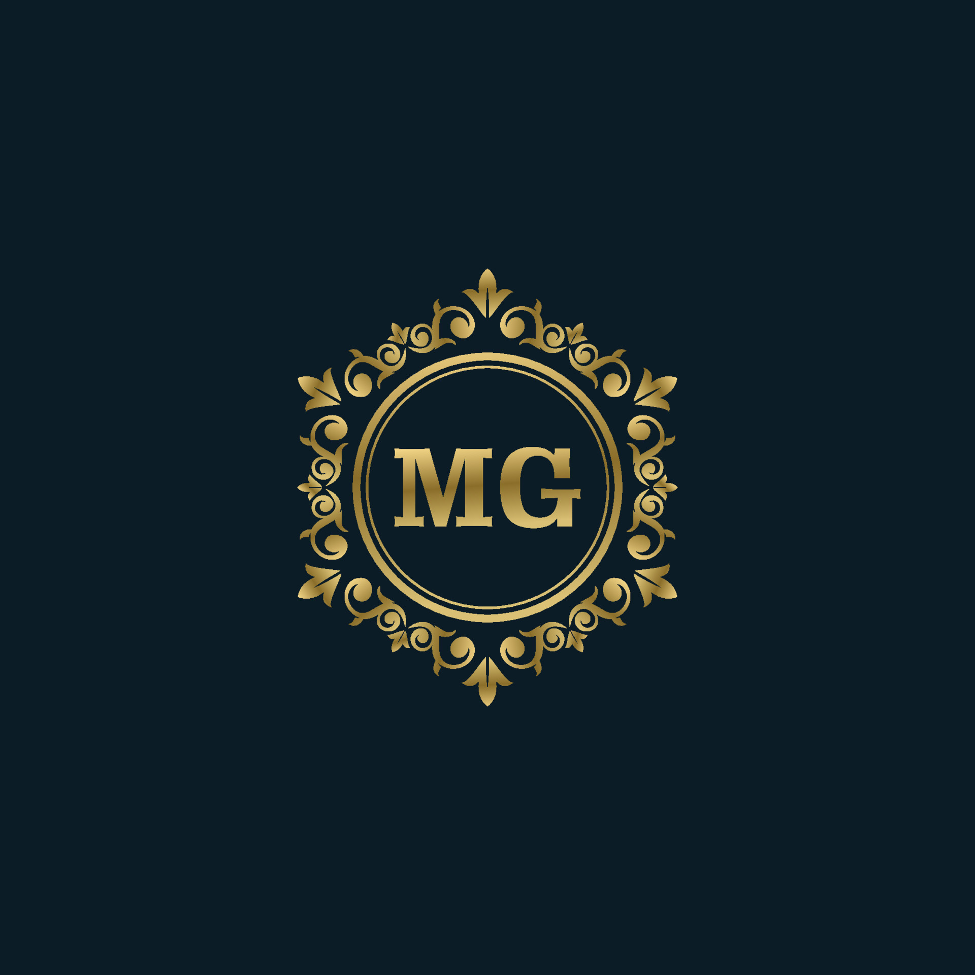 Letter MG logo with Luxury Gold template. Elegance logo vector template. 14747922 Vector Art at ...