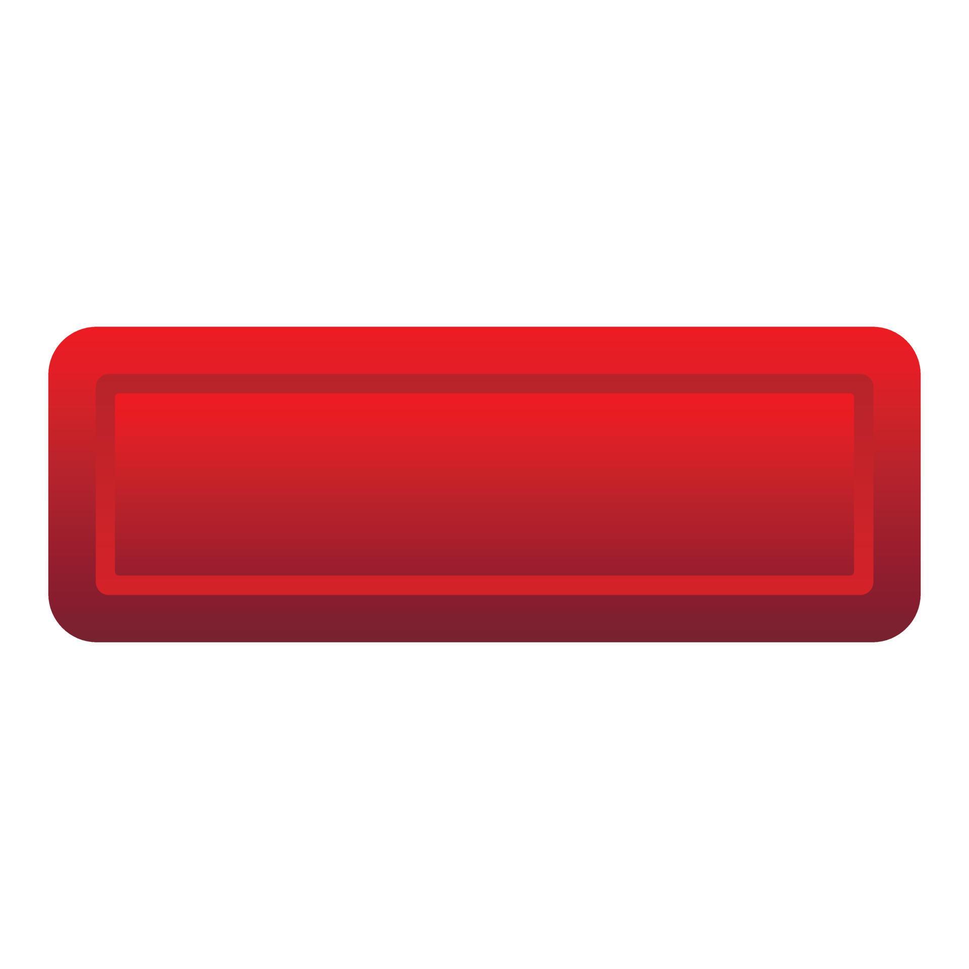 Red rectangle button icon, flat style 14750383 Vector Art at Vecteezy