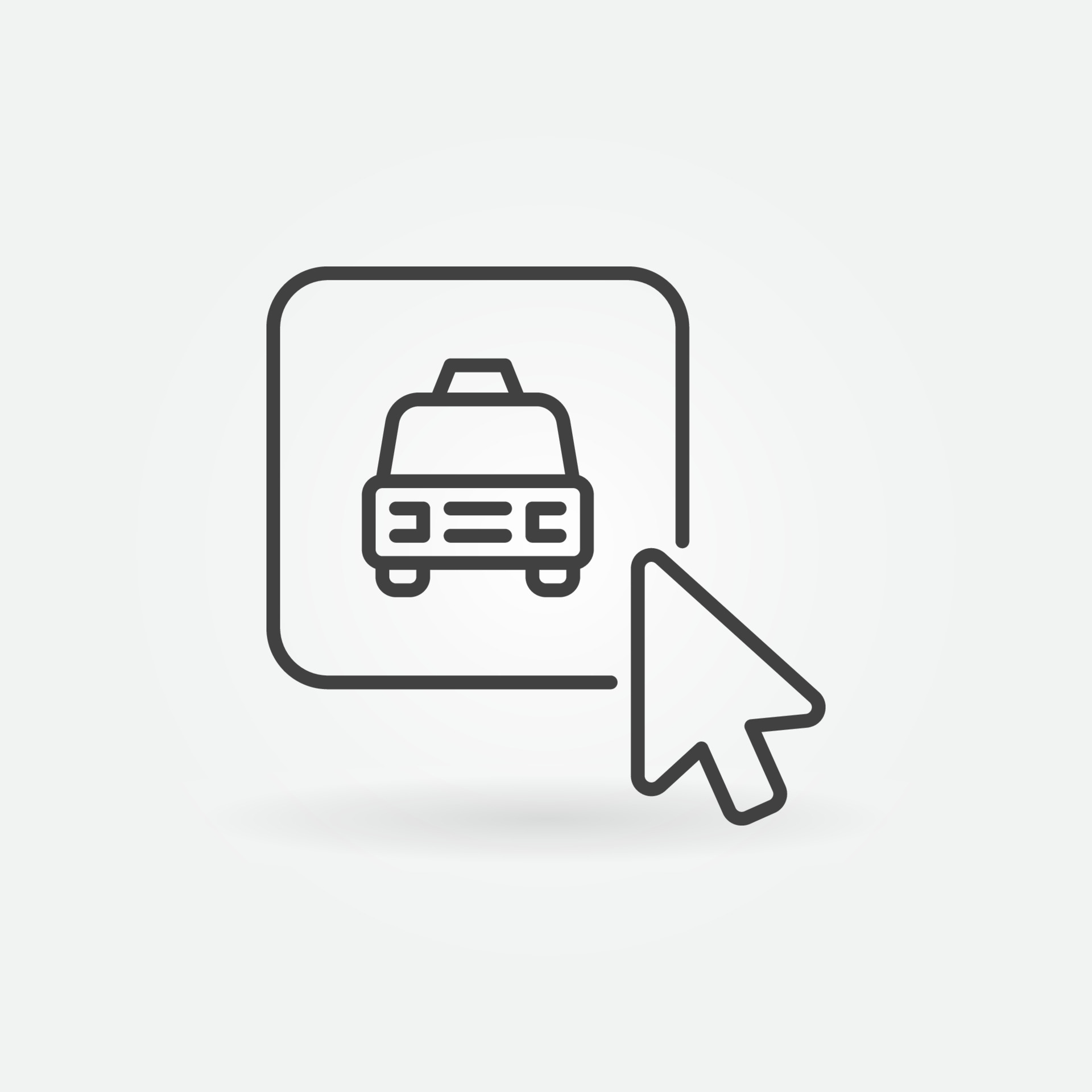 Mouse Click On Taxi Button Vector Concept Outline Icon 14751043 Vector