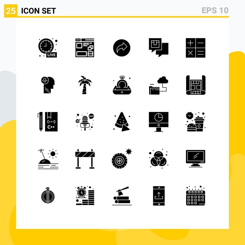 Set of 25 Modern UI Icons Symbols Signs for shipping feedback window ... Set of 25 Modern UI Icons Symbols Signs for shipping feedback window ...