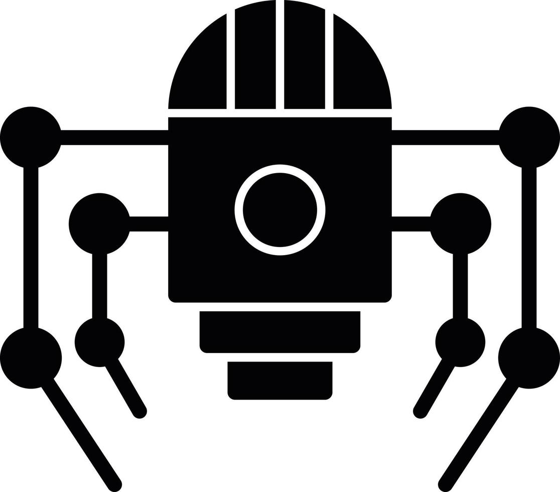 Nano Robot Glyph Icon 14758162 Vector Art at Vecteezy
