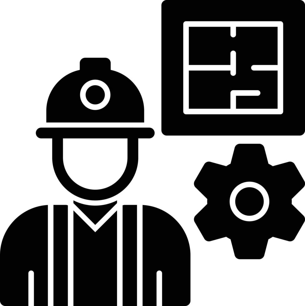 Civil Engineer Glyph Icon 14758322 Vector Art At Vecteezy