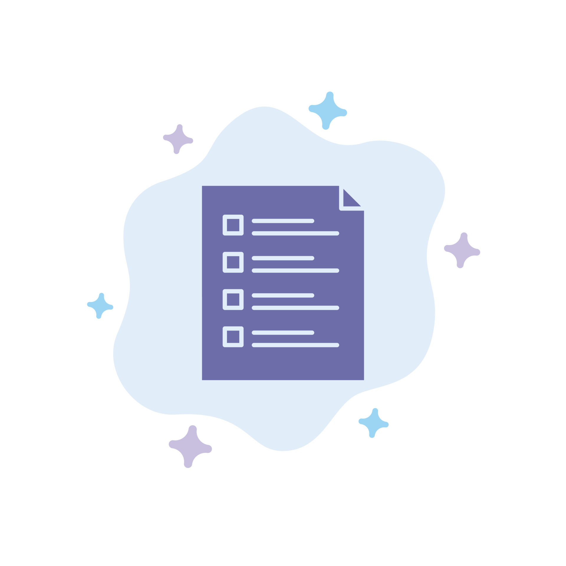 Checklist Check File List Page Task Testing Blue Icon On Abstract Cloud