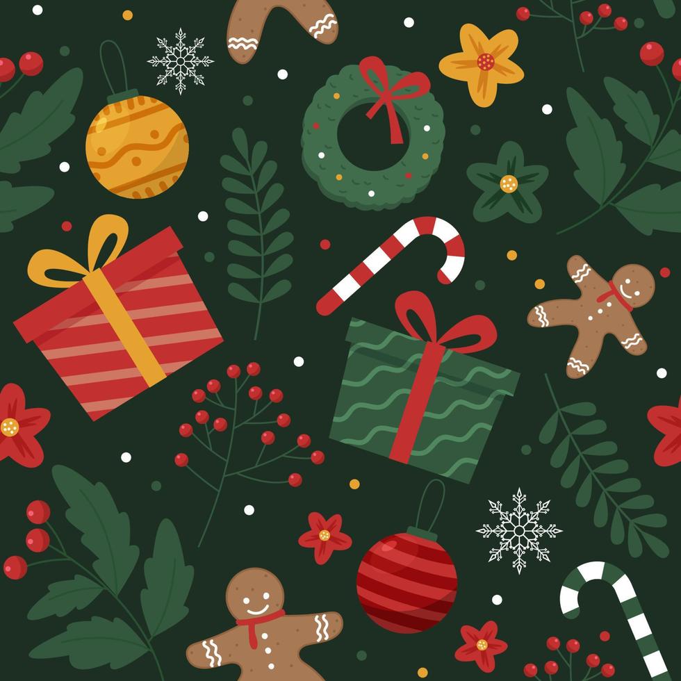 Christmas Elements Seamless Pattern Background 14761489 Vector Art at ... Christmas Elements Seamless Pattern Background 14761489 Vector Art at ...