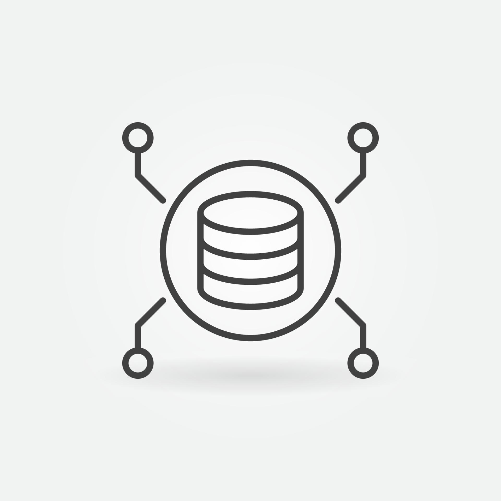 Data Mining Technology linear vector concept icon 14761722 Vector Art ...